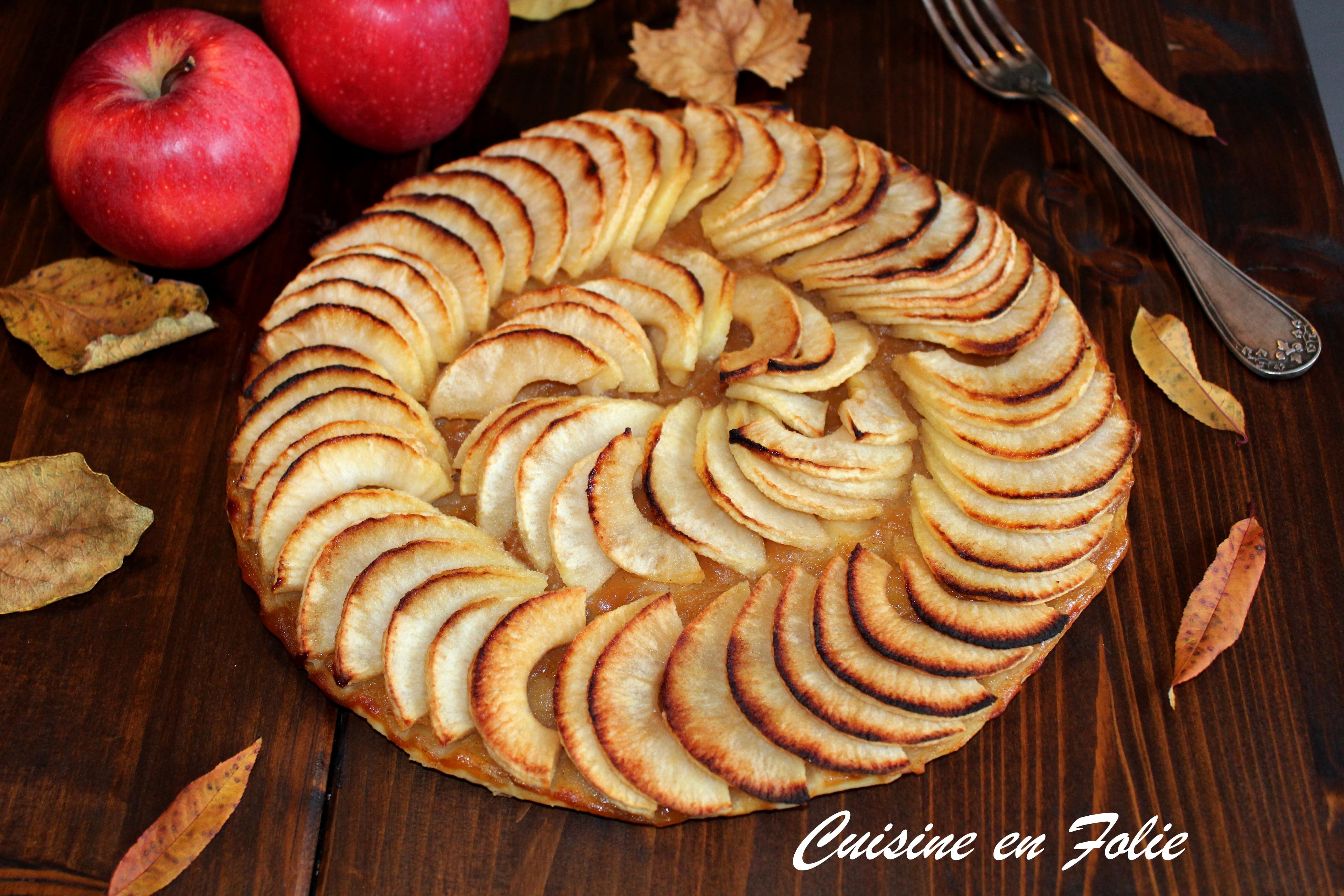 Tarte fine au beurre de pommes – Cuisine en Folie